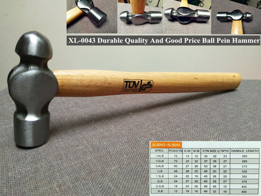 China Carbon Steel Wood Handle Ball Pein hammer in Hand Tools (XL-0043) supplier