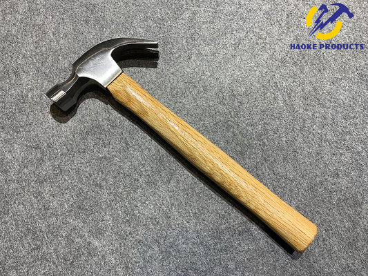 China 8OZ-24OZ Forged Steel Materials American Type Claw Hammer With Natural Color Wooden Handle supplier