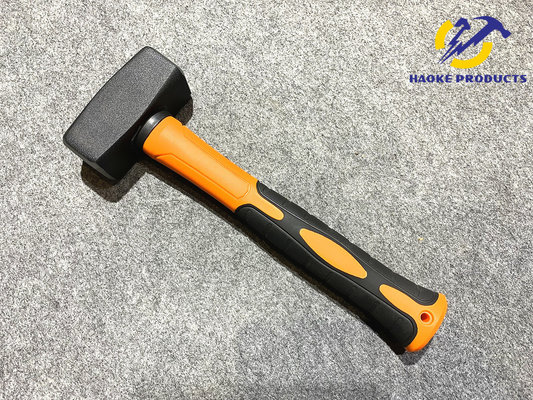 China Forged Steel Materials German Type Stoning Hammer With Black Powder Coated Surface And Plastic Handle supplier