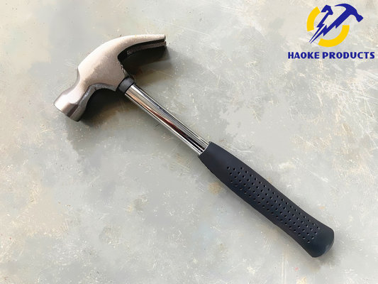 China 8OZ Size Carbon Steel Materials Claw Hammer With Steel Tubular Color Handle (XL0022) supplier