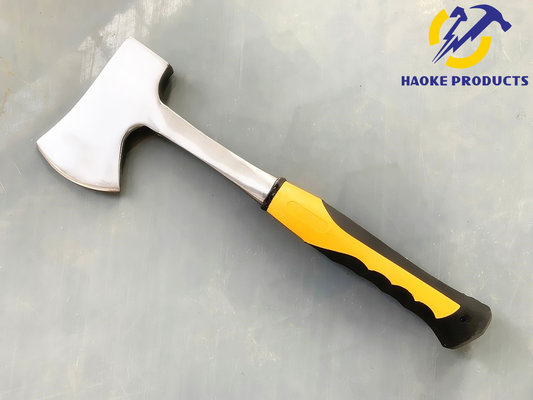 China 600G Size Forged Steel Materials Ax With Solid Steel Handle And Yellow Color Gum Cover supplier