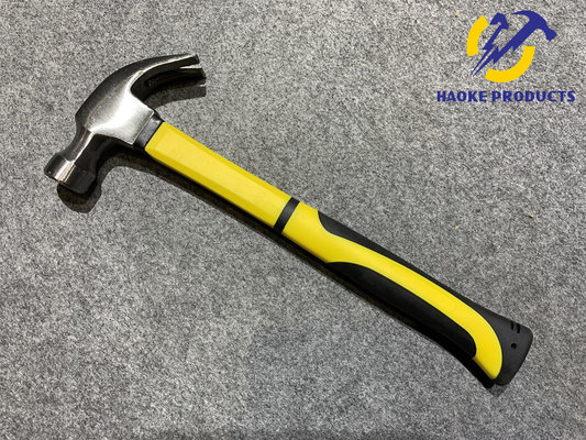 China 16OZ Size Carbon Steel Materials Claw Hammer With Color Plastic Handle (XL015) supplier