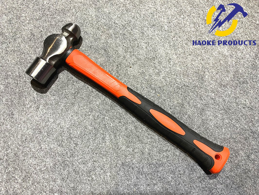 China 8OZ Size Forged Steel Ball peen Hammer With Polishing Surface And Colored Plastic Handle supplier